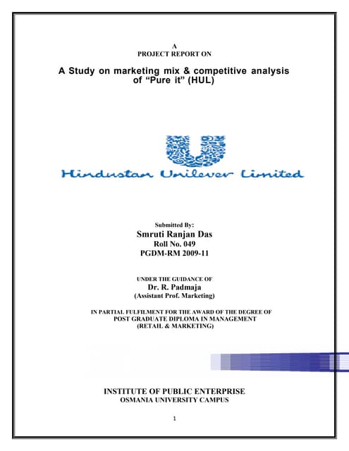 Marketing mix hul | PPTX