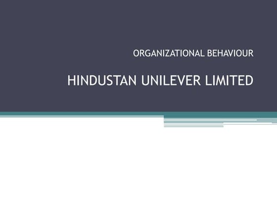 Hindustan Unilever Limited Performance Management System | PPT