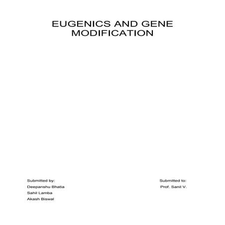 Eugenics, Euthenics & Euphenics | PPT