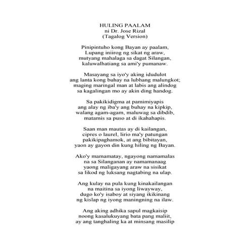 Mga Sinulat ni Dr. Jose Rizal | PPTX