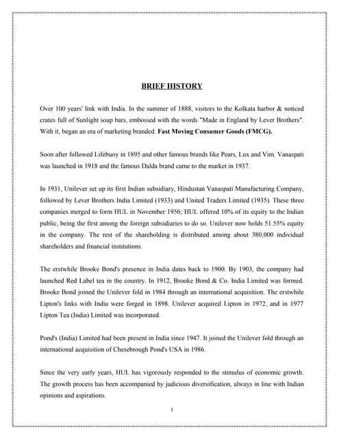 HUL PRODUCT MIX | PDF | Skin Care | Beauty