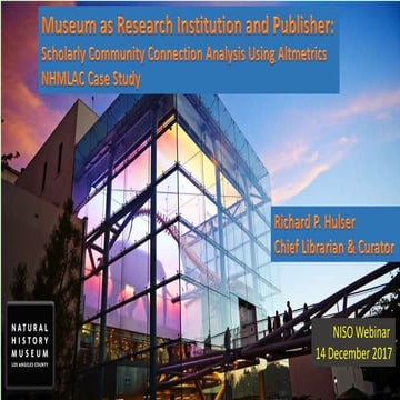 Hulser Museum as Research Institution and Publisher | PPTX