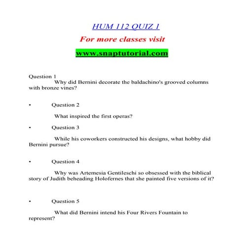 HUM 112 help Successful Learning/Snaptutorial | PDF
