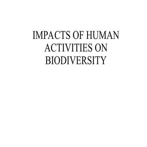 Threats to Biodiversity | PPT