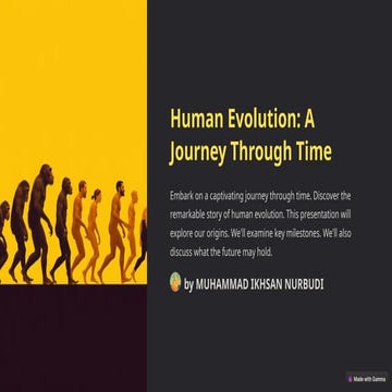 Human Evolution A Journey Through Time (OK) | PPTX