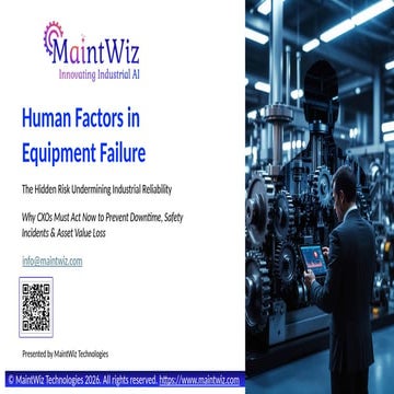 Human Factors in Equipment Failure: The CXO Guide to Reliability ...