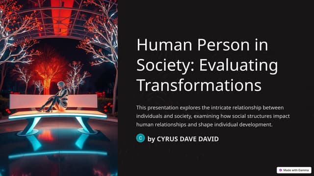 The Human Person in Society | PPTX