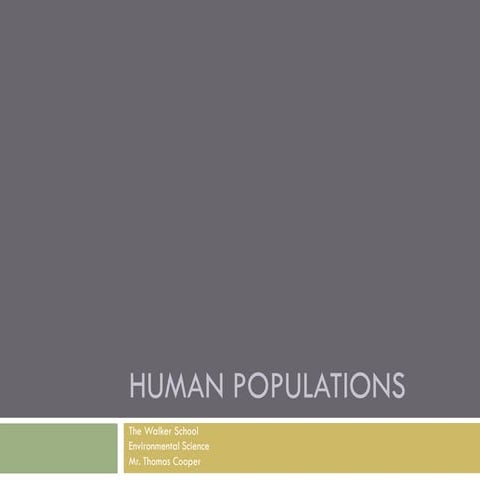 Human Population Ecology | PDF