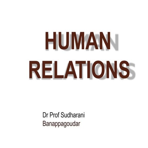 Human relations | PPTX