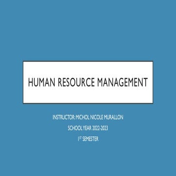 human resource management development topic | PPT