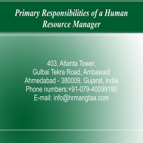 What is the 7 basic human resource management | PDF
