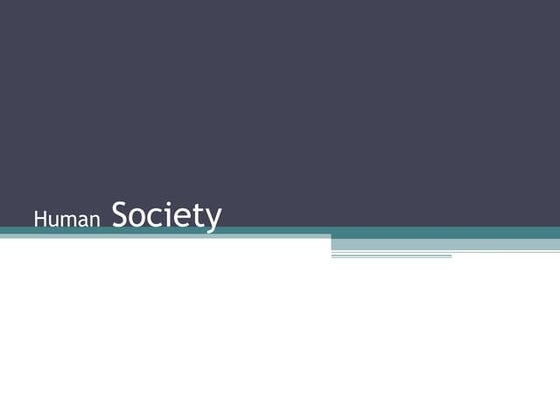 Concept and definition of society | PPT