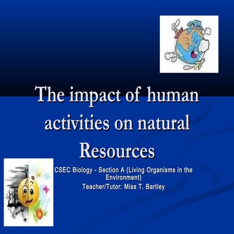 Human activities and natural resources | PPT