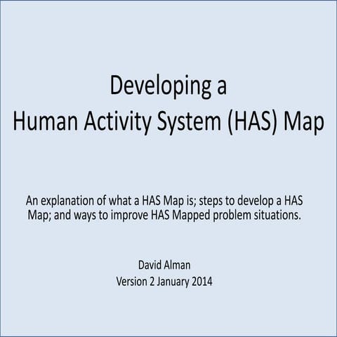 Developing a Human Activity System (HAS) Map | PDF