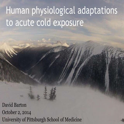 Human adaptation to cold exposure | PPTX