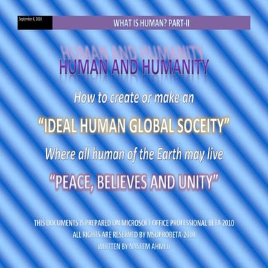 Human and humanity !!! how is it possible ! (complete). | PDF