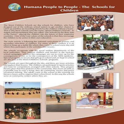 Humana people to people the schools for children | PDF