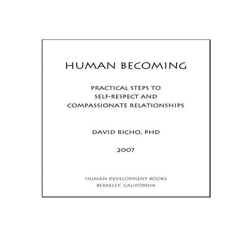 Human becoming book by david richo | PDF