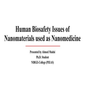 Human biosafety issues of nanomaterials used as nanomedicine | PDF