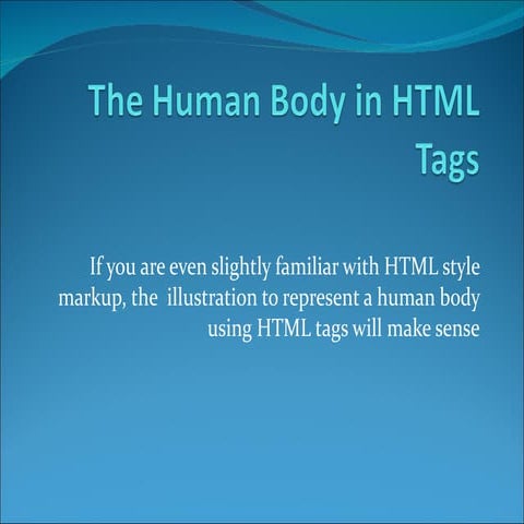 Human body in html tags | PPT