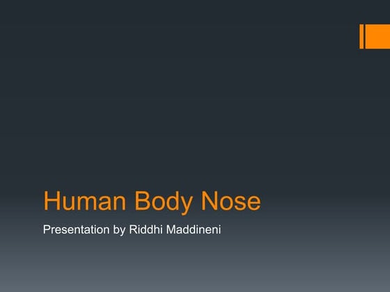 Sense of smell(nose.ppt grade 3) | PPT | Ear, Nose and Throat ...