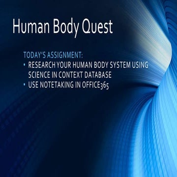 Human body quest | PPT