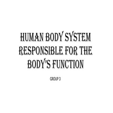 Organ systems of the body and their functions | PPT