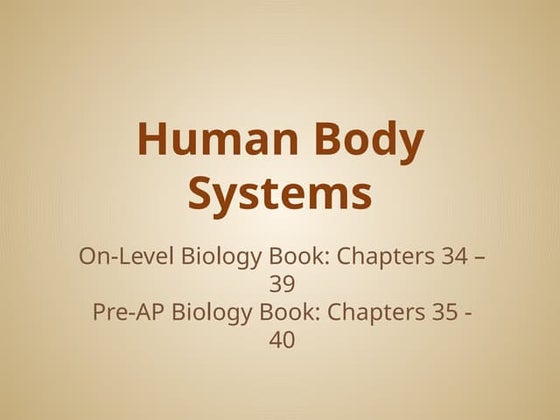 Systems of human body | PPTX