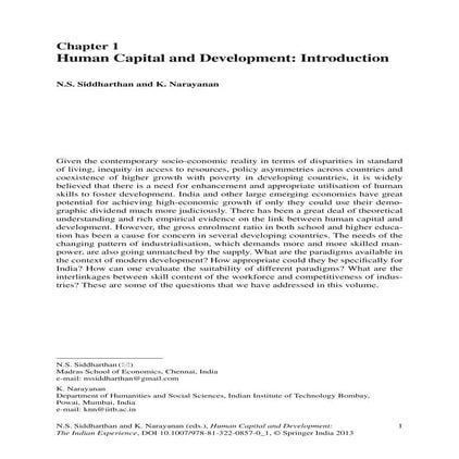 Human capital and development | PDF