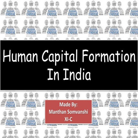 Human capital formation | PPTX