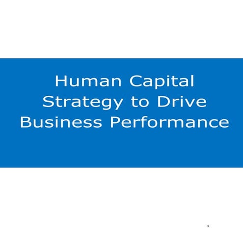 Human capital strategy | PDF