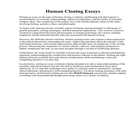 Human Cloning Essays.pdf