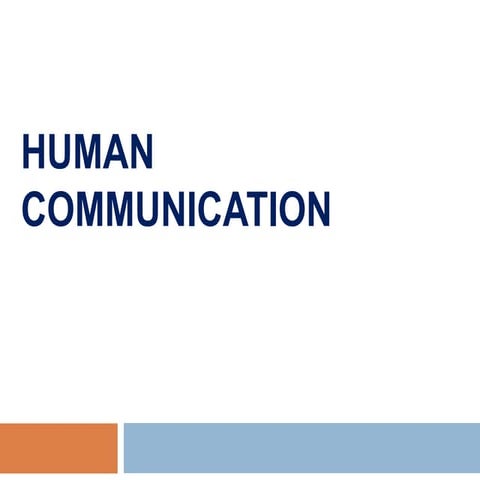 Human communication 1_sl | PPT
