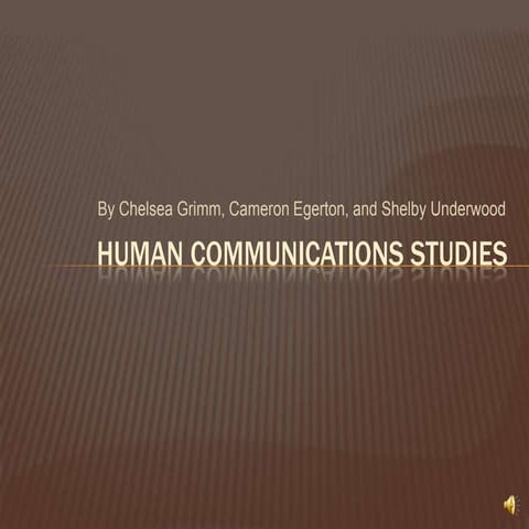Human Communication Studies | PPTX | Undergraduate Education | College ...