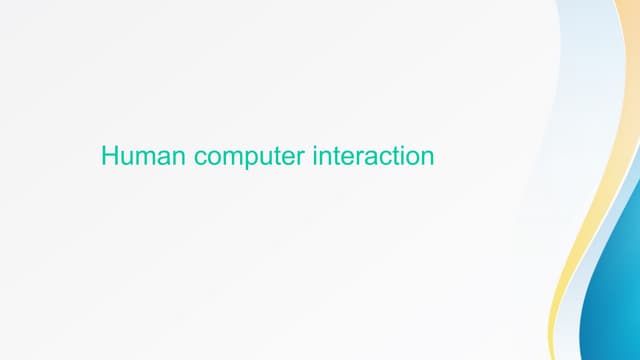 Human Computer Interaction12133545 Pptx