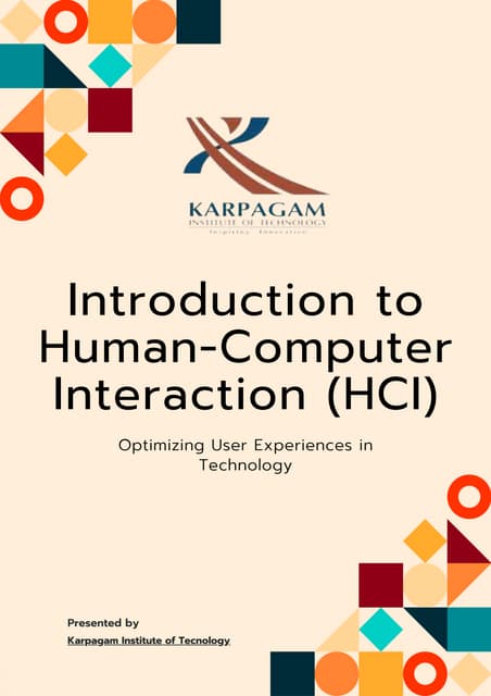 Explain At Human Computer Interaction Pptx