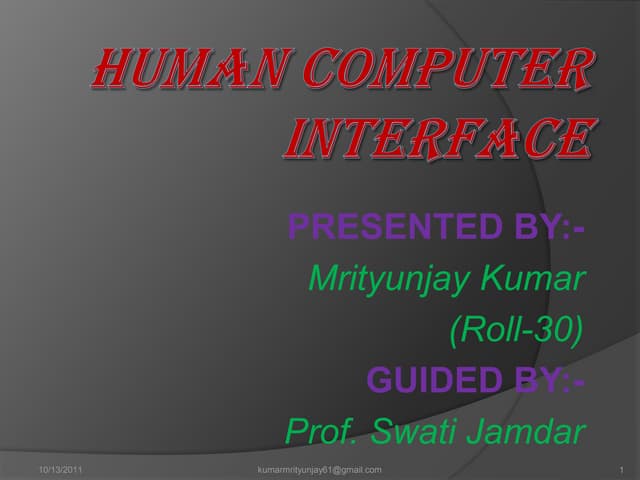 Types of User Interface | PPTX