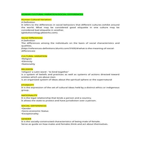 HumanCulturalVariationrevieweerforshs.docx