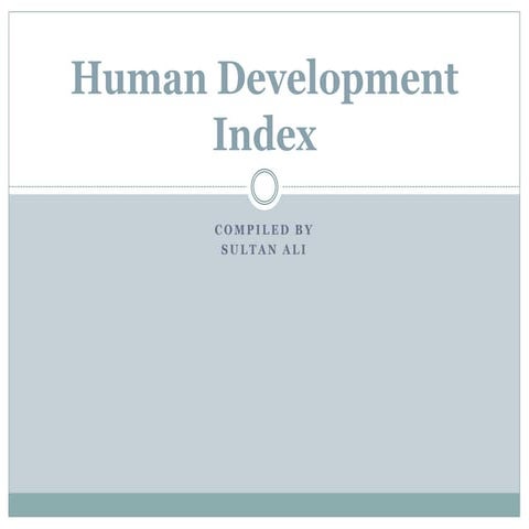 Human development index | PPT