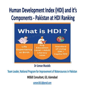 Human Development Index (HDI) and it’s Components - Pakistan at HDI ...