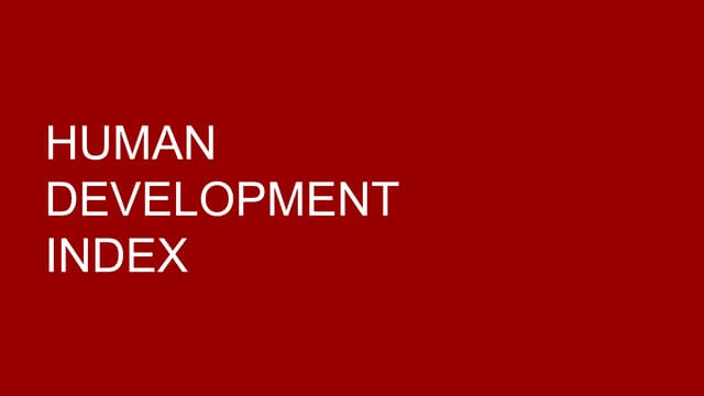 Human development index | PPTX