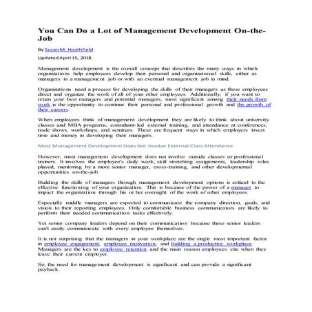 Human development management | PDF