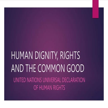 HUMAN DIGNITY, RIGHTS AND THE COMMON GOOD.pptx