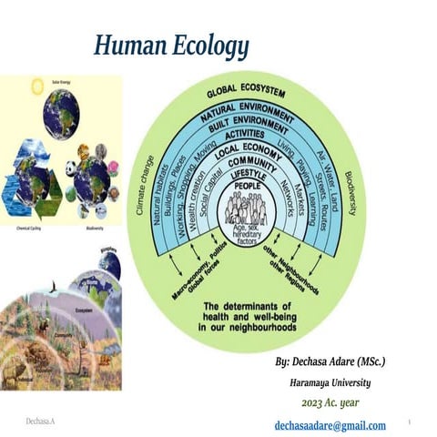 Human Ecology; By: Dechasa Adare Mengistu; Haramaya University, pptx | PPTX