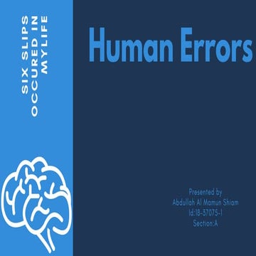 Human errors | PPT