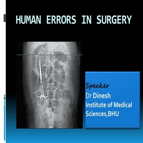 Human errors in surgery by dr dinesh bhu | PPT