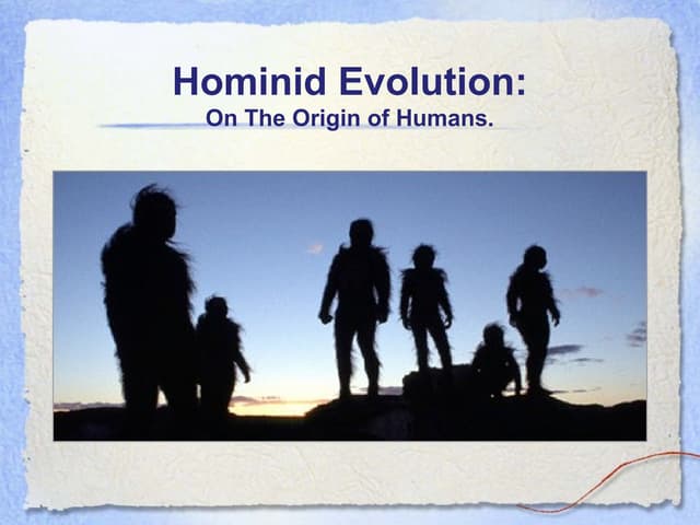 human evolution | PPTX