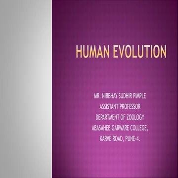 Human evolution | PPT