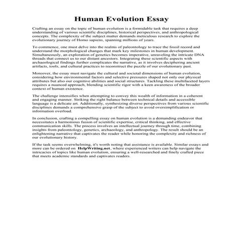 Human Evolution Essay.pdf