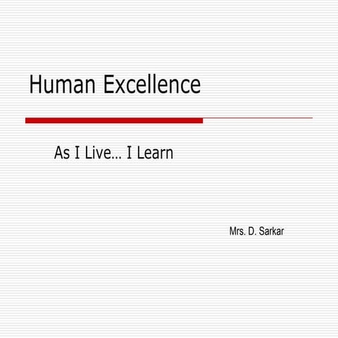 Human excellence | PPT